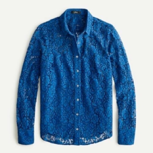 J. Crew | Tops | J Crew Classicfit Lace Button Up Top | Poshmark